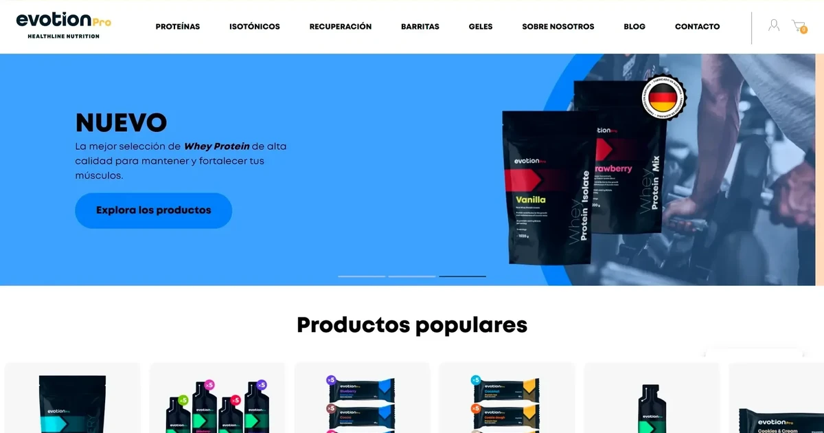 Evolution PRO | Скриншот главной страницы