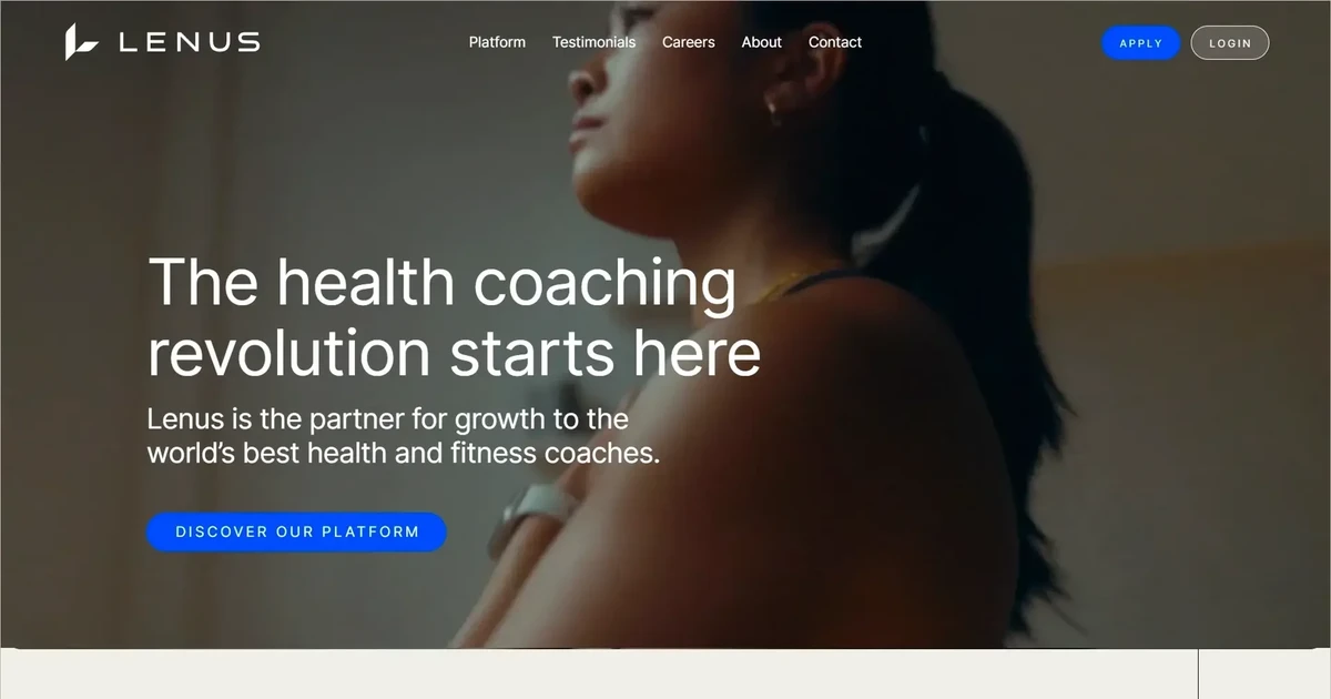 Lenus | Скриншот главной страницы