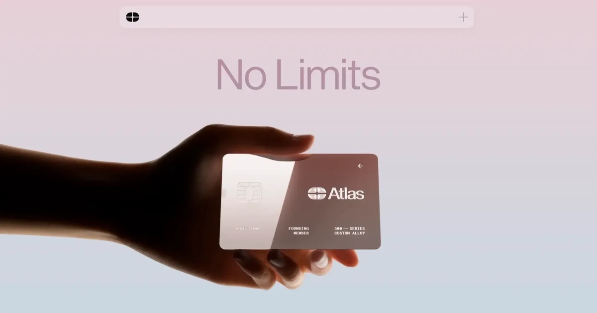 Atlas Card | Скриншот главной страницы