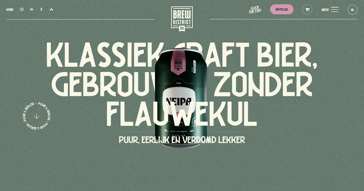 Brewdistrict 24 | Скриншот лендинга